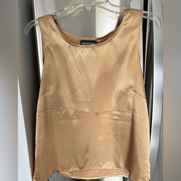 Notations | Tops | Gold Satin Camisole Or Tankblouse Can Be Worn Alone ...